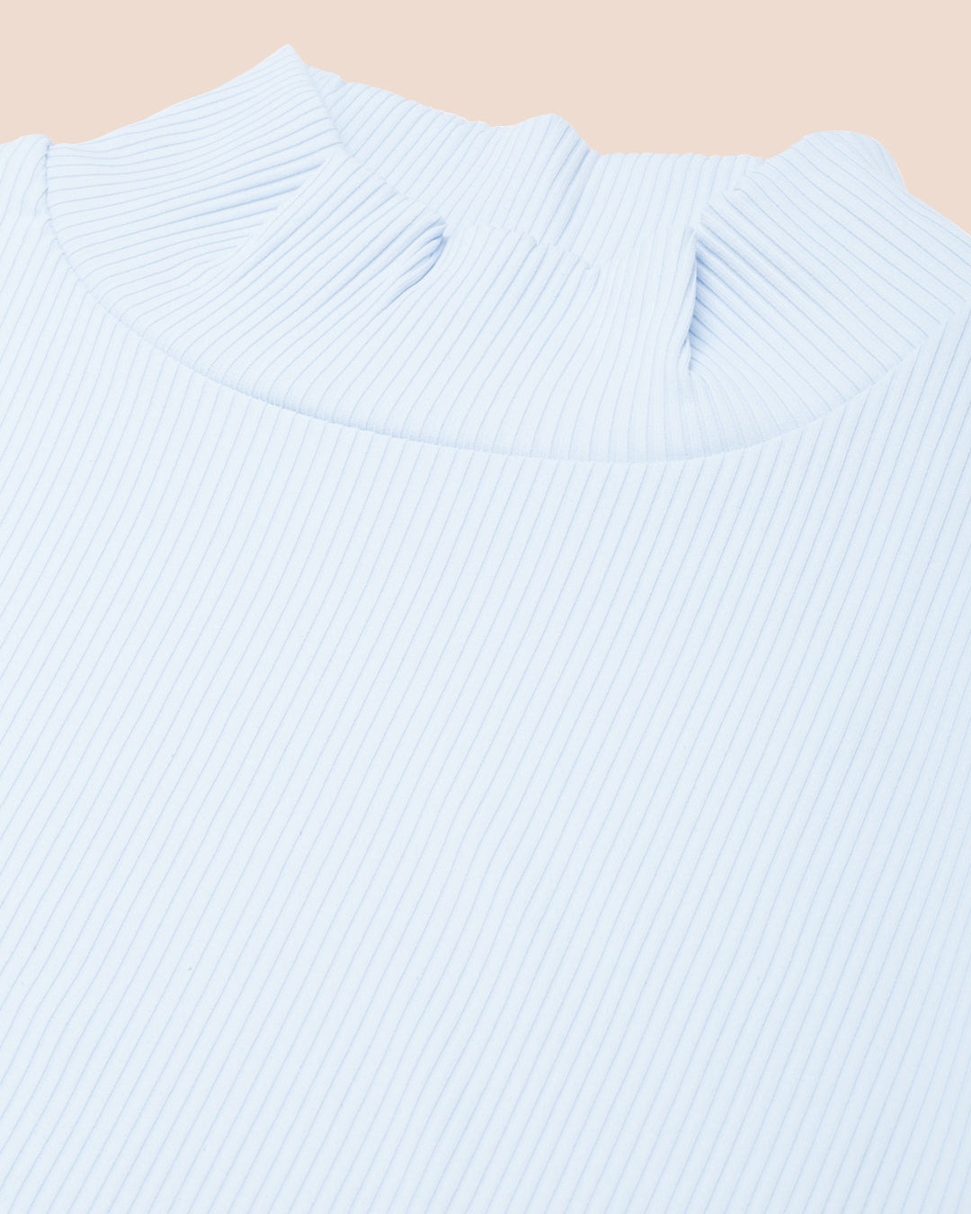 Buy Baby Blue Women Stylish Sleeveless Ribbed Tee Online