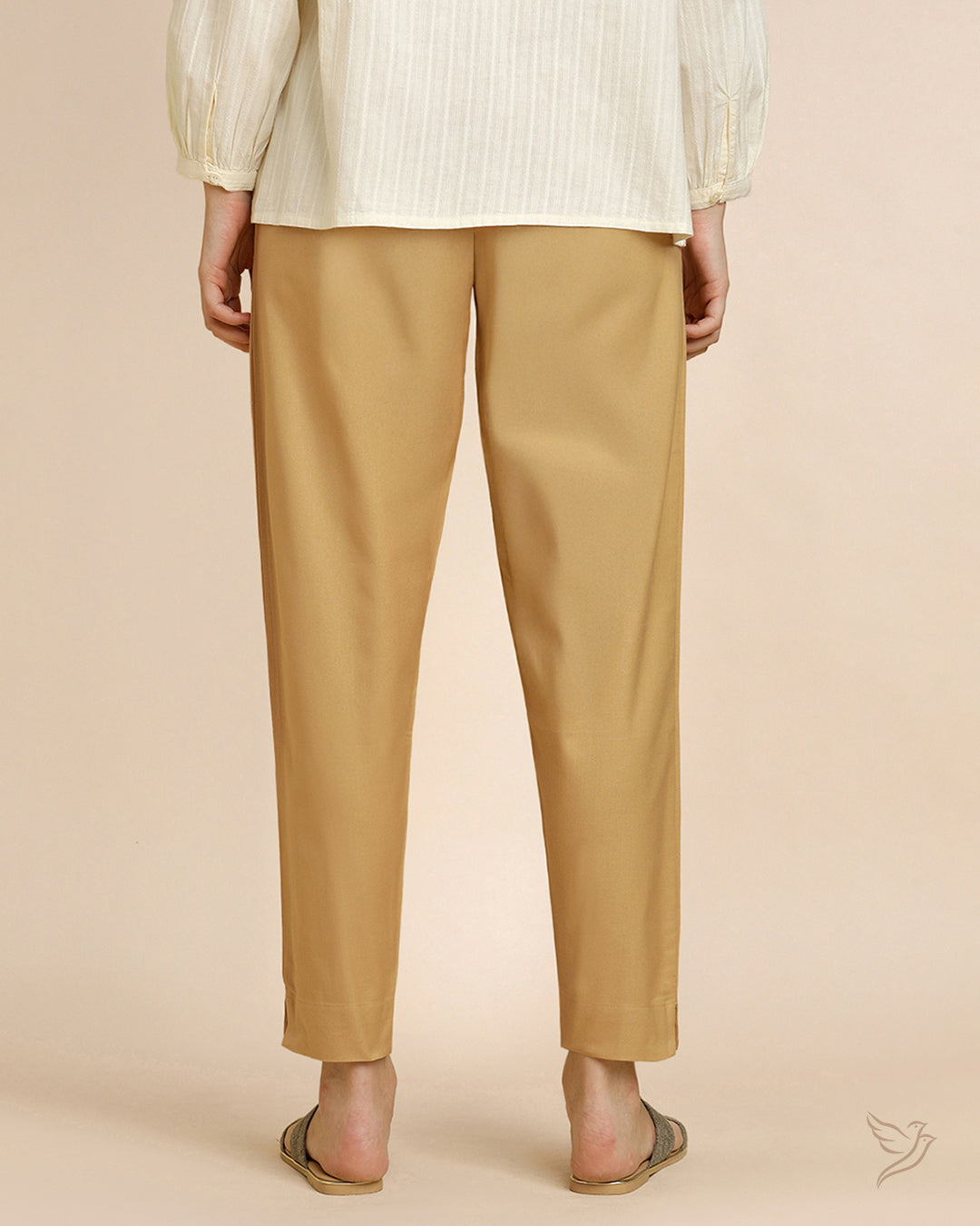 Cotton Straight Pant - Coffee
