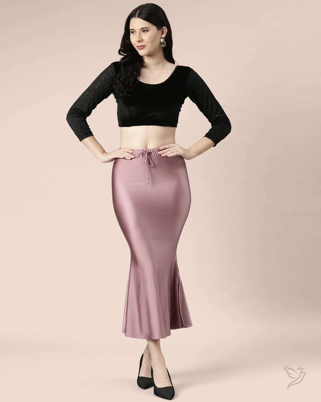 Buy Rosy Brown Women Stylish Saree Shaper Online